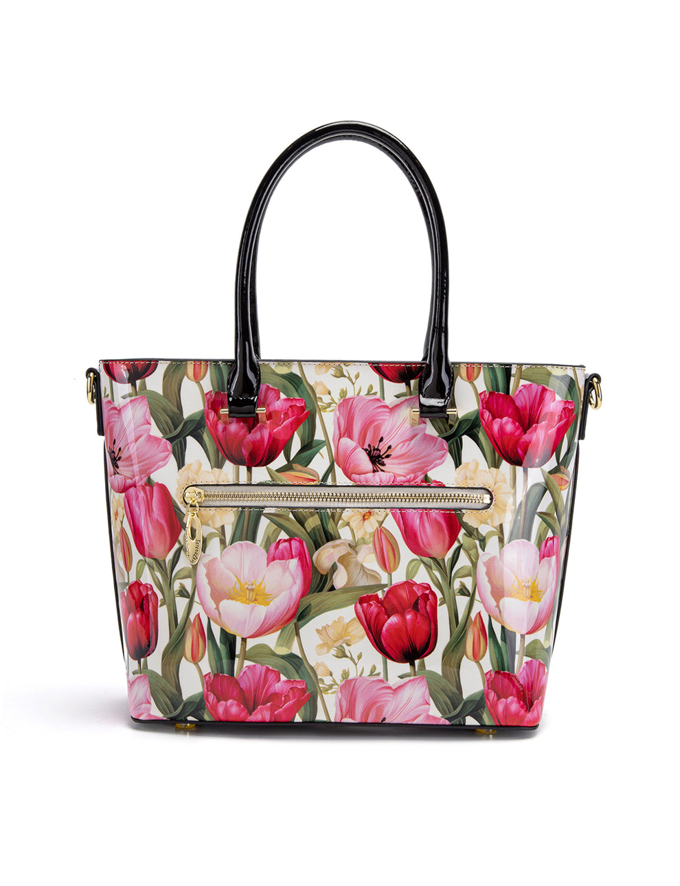 SPRING TULIP PATENT LEATHER GRIP HANDLE BAG- SF21-8787 – Serenade-Leather